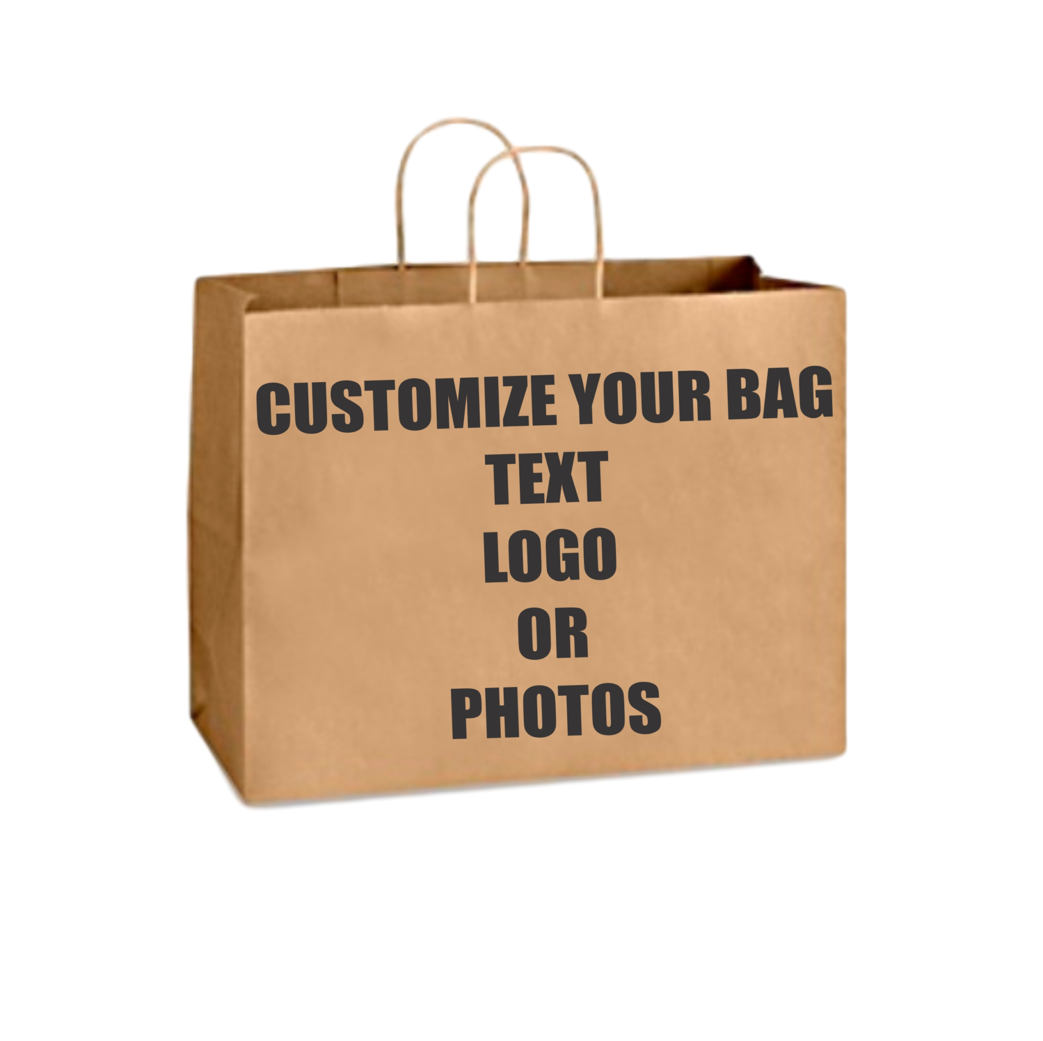 Custom Print Paper Bags - Brown Kraft Paper Bags - the printculture